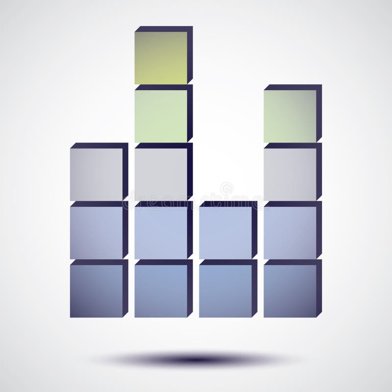 Geometric Bar Graph. Vector Illustration Decorative Design Stock Vector ...