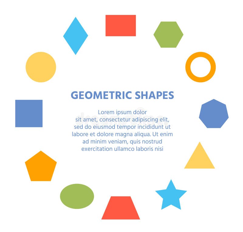 Geometric Basic Shape Element Figure Circle Banner Stock Vector ...