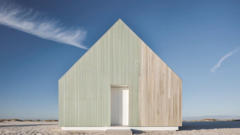 Geometric Beach House with Textured Surface for Retail Display. Stock ...