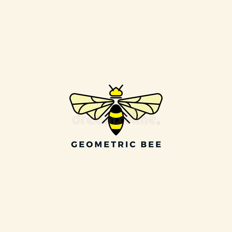 Abstract Geometric Bee Simple and Modern Logo Design Vector Inspiration ...