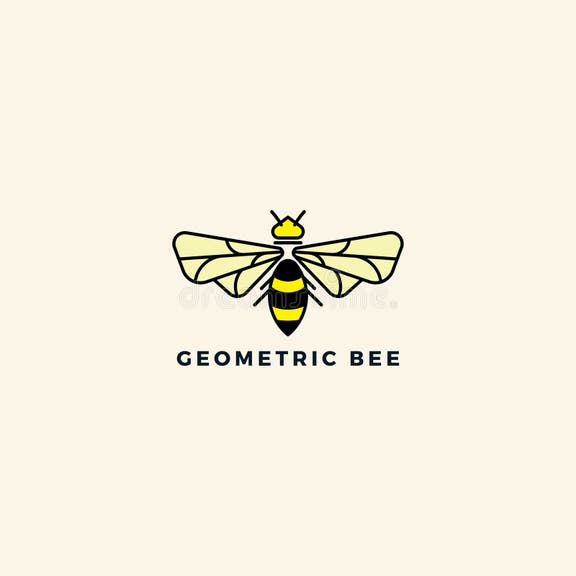 Abstract Geometric Bee Simple and Modern Logo Design Vector Inspiration ...