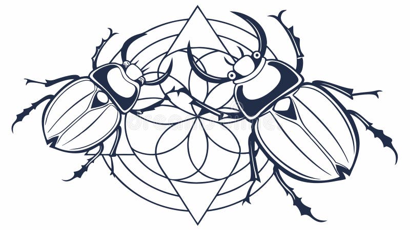 Geometric Beetle Art, Intricate Insect Design, Vector Design Generative ...