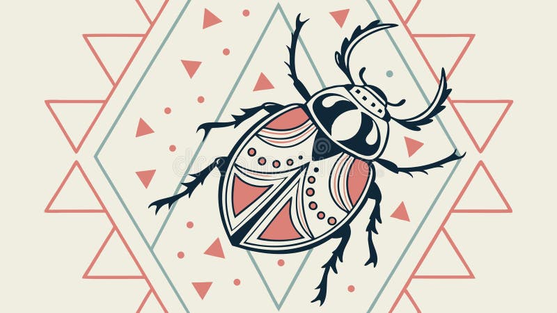 Set of Beetle Illustrations Pattern Stock Vector - Illustration of ...