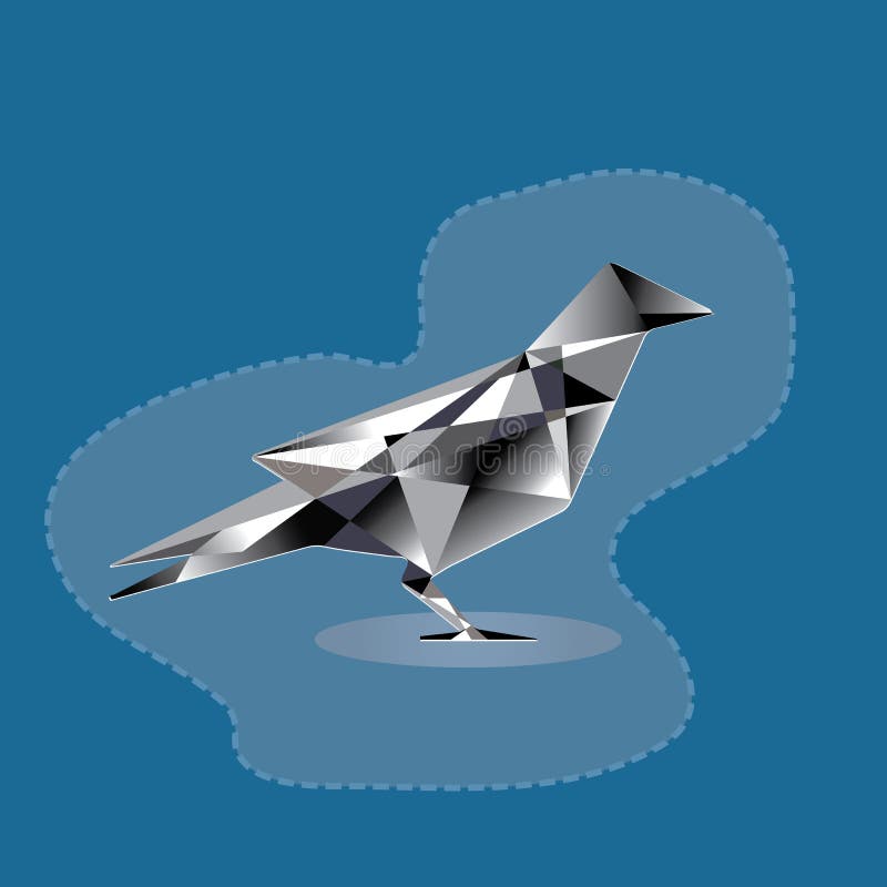 Geometric of bird stock illustration. Illustration of looking - 46333841
