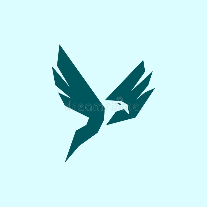 Flying Bird Silhouette Modern Simple Logo Stock Vector - Illustration ...