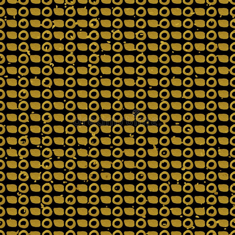 Geometric Black and Gold Seamless Pattern Stock Vector - Illustration ...