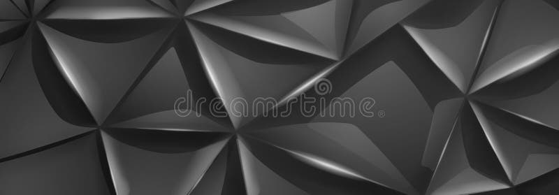Geometric Black Illustration with Abstract Shapes Stock Vector ...