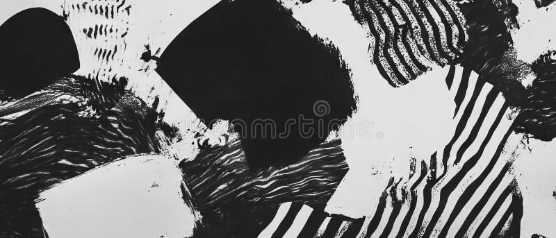 Geometric Black Ink Patterns Create Striking Contrasts on a White ...