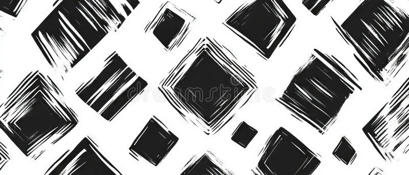 Geometric Black Ink Patterns Creating a Seamless Design on Textured ...