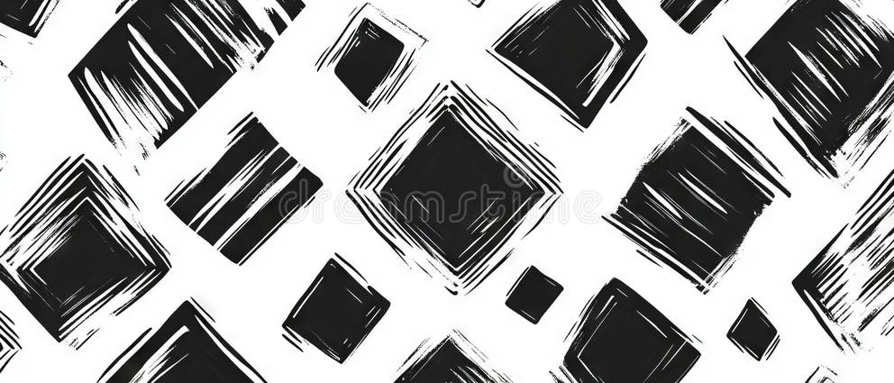 Geometric Black Ink Patterns Creating a Seamless Design on Textured ...