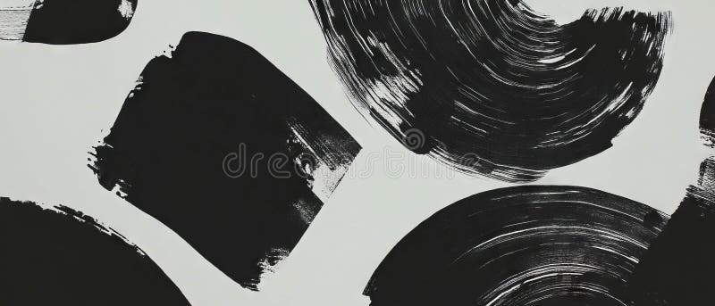 Geometric Black Ink Patterns on a Smooth White Background Showcasing ...