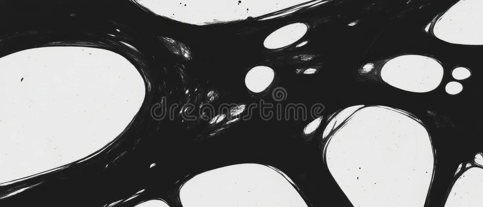 Geometric Black Ink Patterns on a White Background Showcasing Intricate ...
