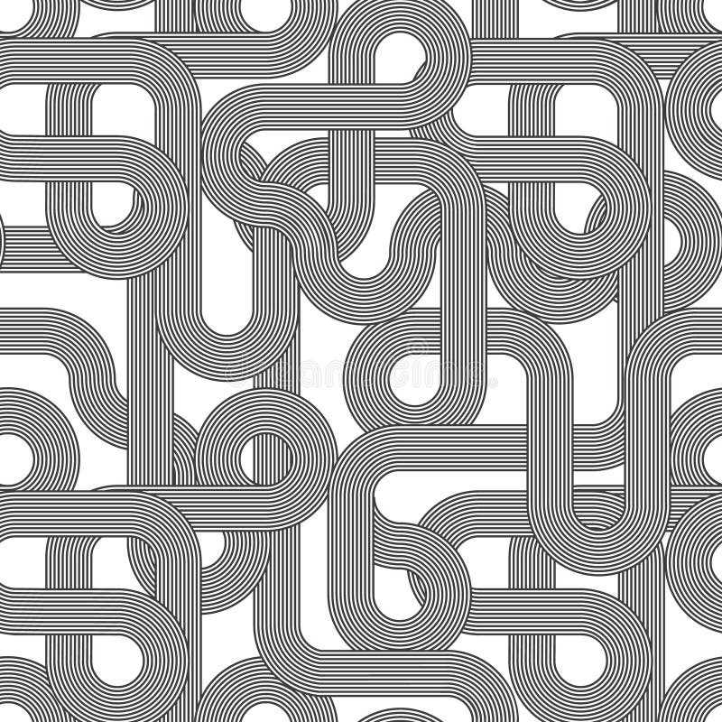 Geometric Black Line, Seamless Pattern Abstract Backgrou Stock ...