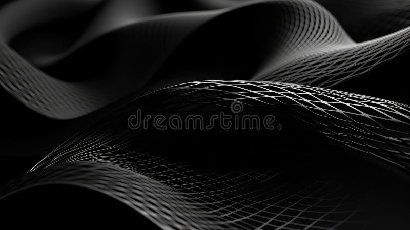 Geometric Black Mesh Background Stock Illustration - Illustration of ...