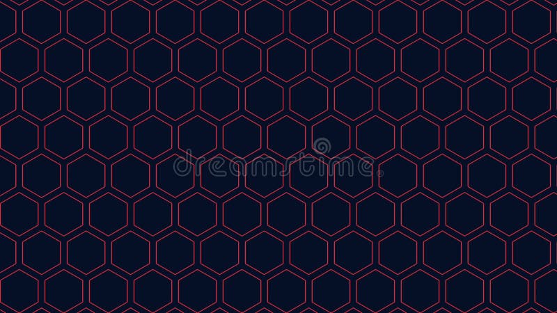 Geometric Black and Red Hexagonal Pattern with Grid Formation and ...