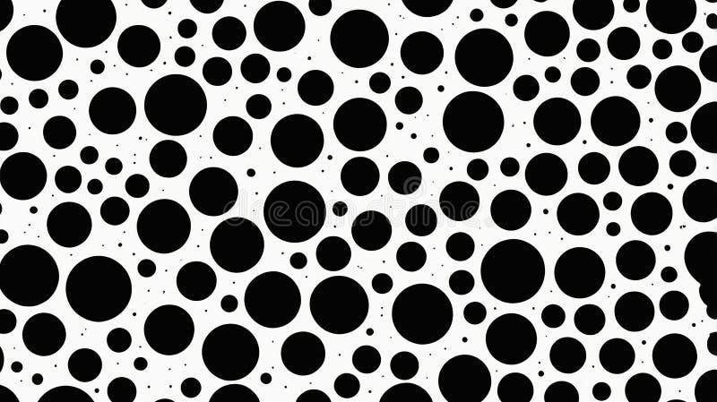Geometric Black and White Abstract Dot Pattern Stock Illustration ...