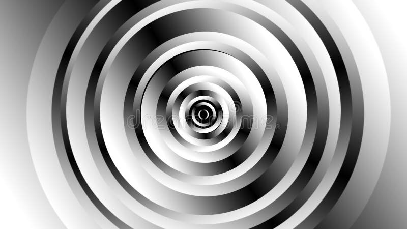Geometric Black and White Circle Shapes with Spinning Motion, Computer ...