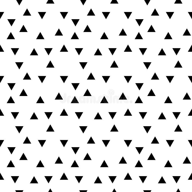 Geometric Black and White Hipster Fashion Random Triangle Pattern Stock ...