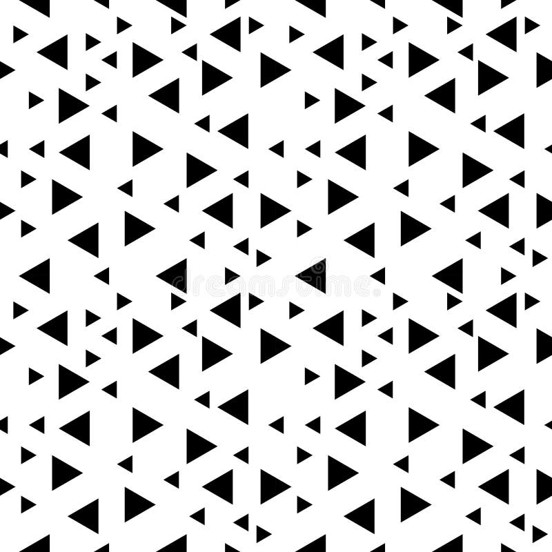 Geometric Black And White Hipster Fashion Random Triangle Pattern Stock
