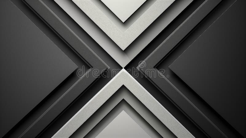 A Geometric, Black and White Layered Pattern Forming an Intricate X ...