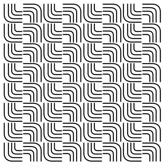 GEOMETRIC BLACK WHITE LINES PATTERN Stock Illustration - Illustration ...
