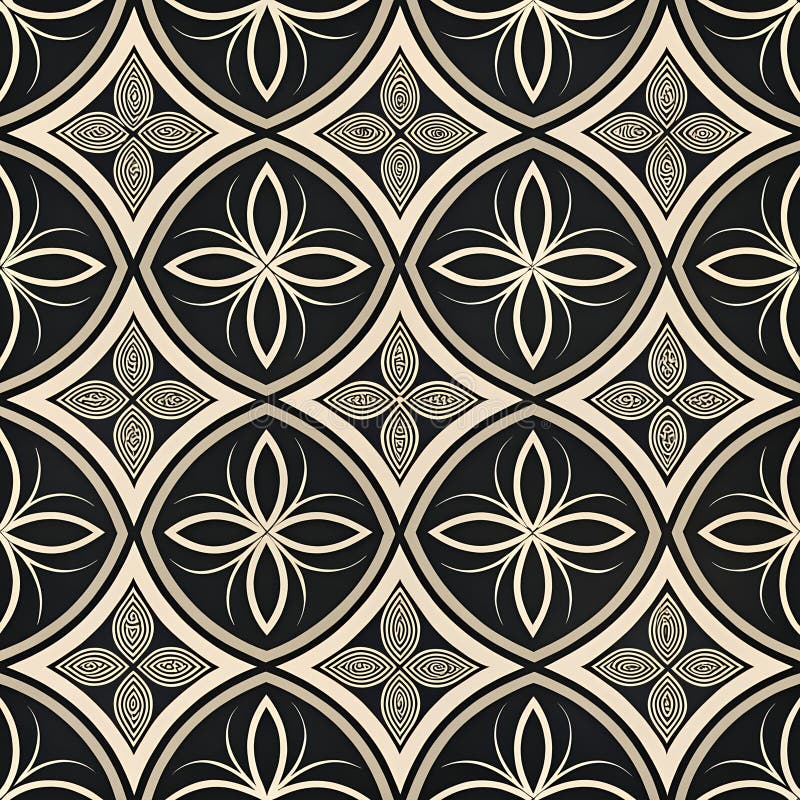 Geometric Black and White Seamless Pattern Abstract Greek Key Design ...