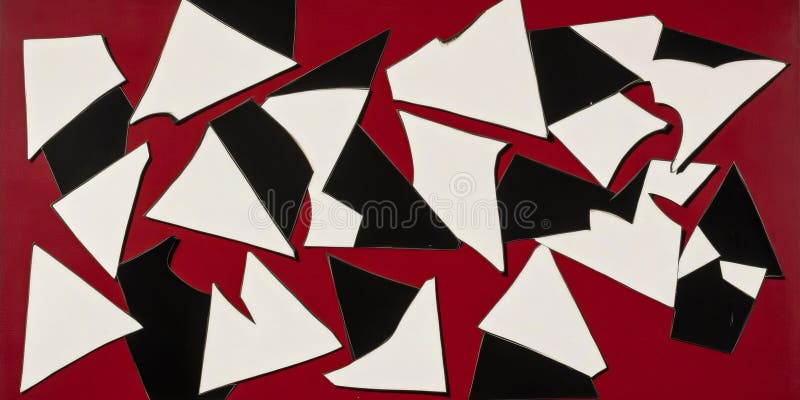 Geometric Black and White Shapes Dynamically Intersecting, Generating ...