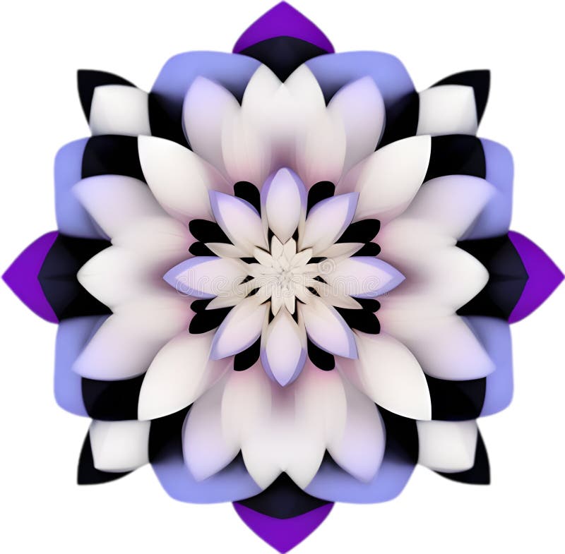 A Vibrant Flower Constructed from Overlapping Geometric Shapes. Stock ...