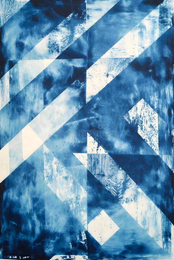 Cyanotype Watercolor Stock Illustrations – 302 Cyanotype Watercolor ...