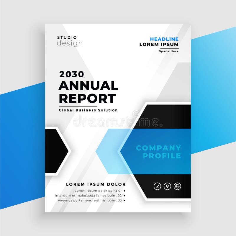 Geometric Blue Annual Report Business Brochure Template Design Stock ...