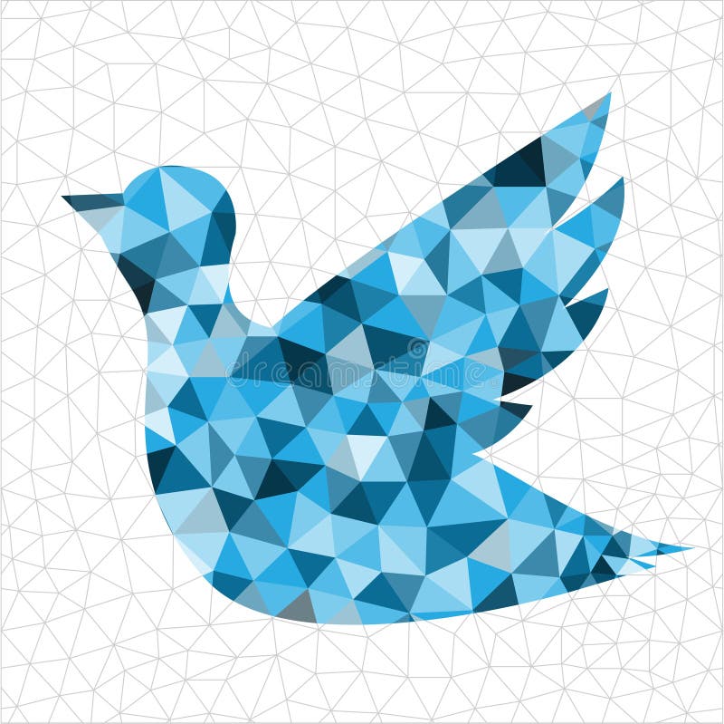 Geometric blue bird stock illustration. Illustration of modern - 50373720