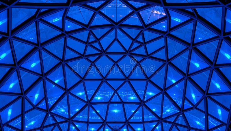 Geometric Blue Dome: an Abstract Architectural Wonder Stock ...