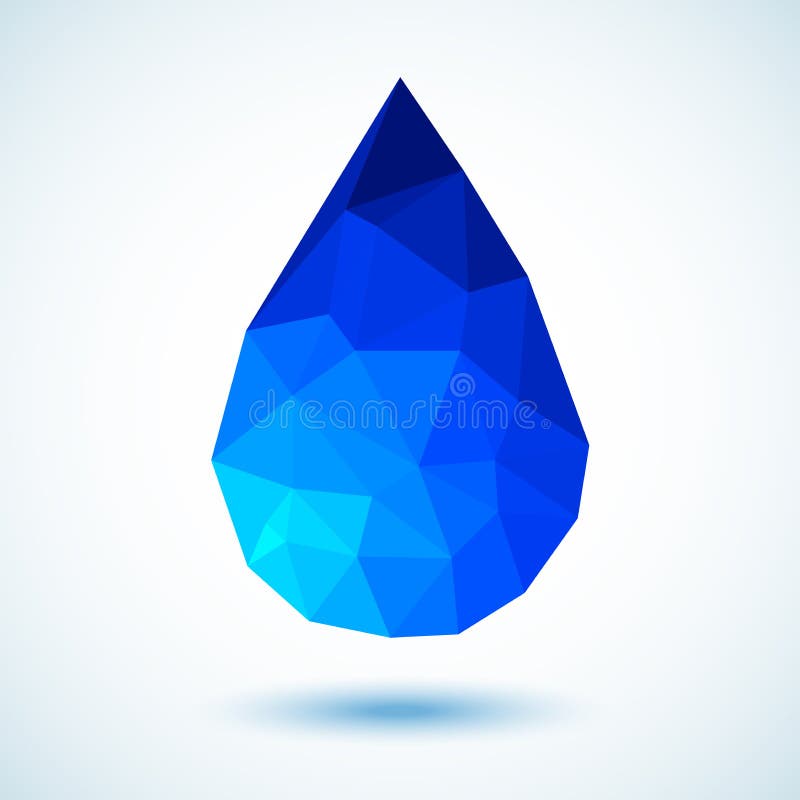 Geometric Blue Drop stock vector. Illustration of placard - 42355129