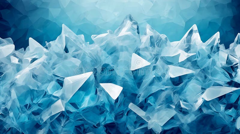 Geometric Blue Ice Texture Background Stock Illustration - Illustration ...