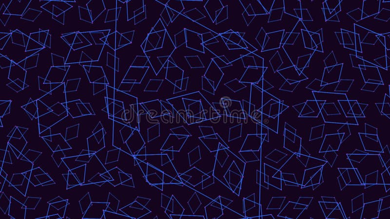 Geometric Blue Line Pattern on Black Background Stock Footage - Video ...