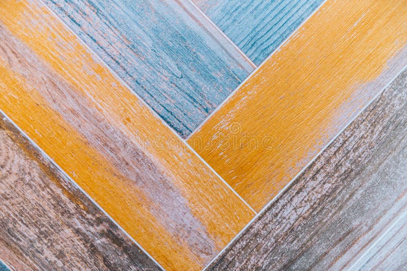 Geometric Blue and Orange Tile Pattern Texture . Stock Image - Image of ...