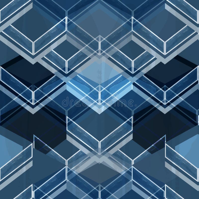 Geometric blue pattern stock vector. Illustration of colorful - 93954519