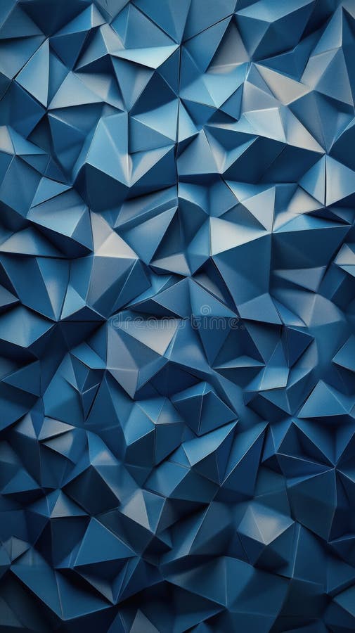 Geometric Blue Pattern with Various Shades and Textures Displayed on a ...