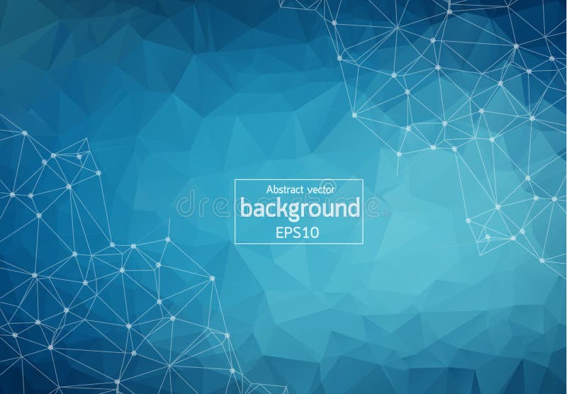 Geometric Light Blue Polygonal Background Molecule and Communication ...