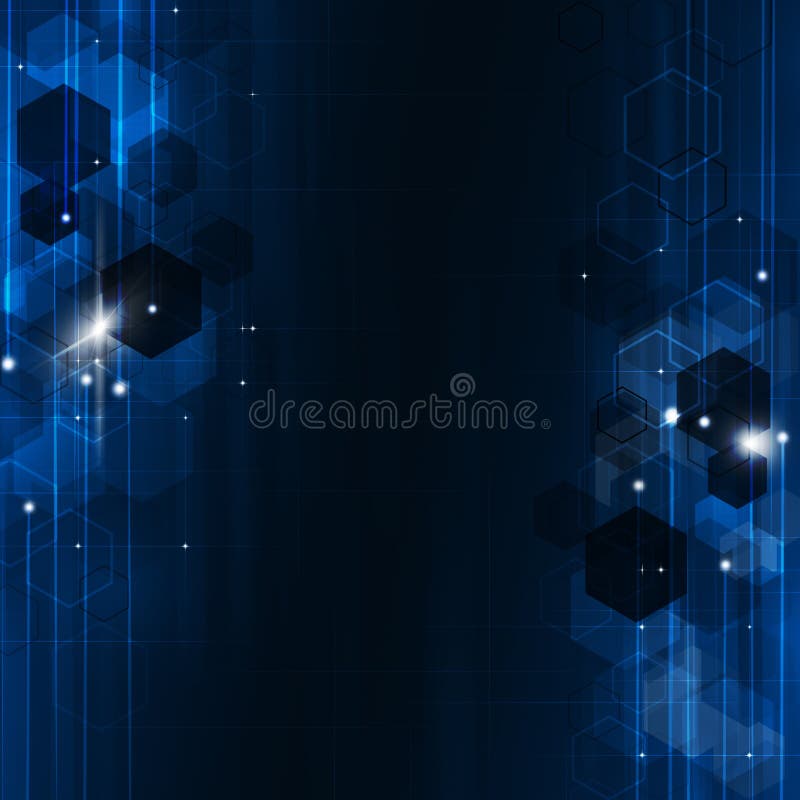 Technology Web header blue stock illustration. Illustration of global ...