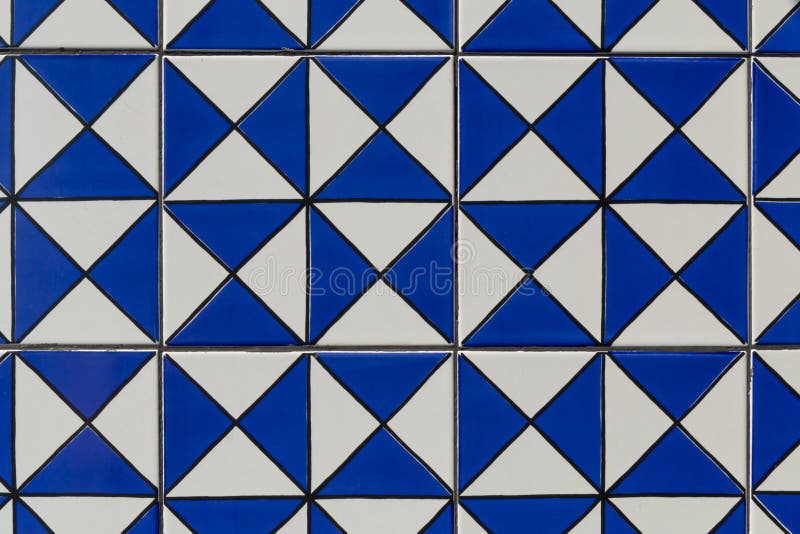 Geometric Blue Tile Pattern Texture Background And Wallpaper Stock ...