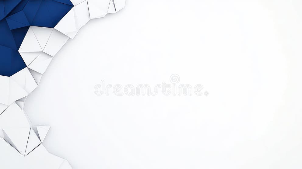 Geometric Blue and White Frame on Abstract Polygon Background Stock ...