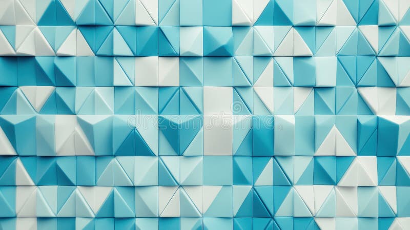 Geometric Blue White Pattern Abstract D Triangle Tile Mosaic Texture ...