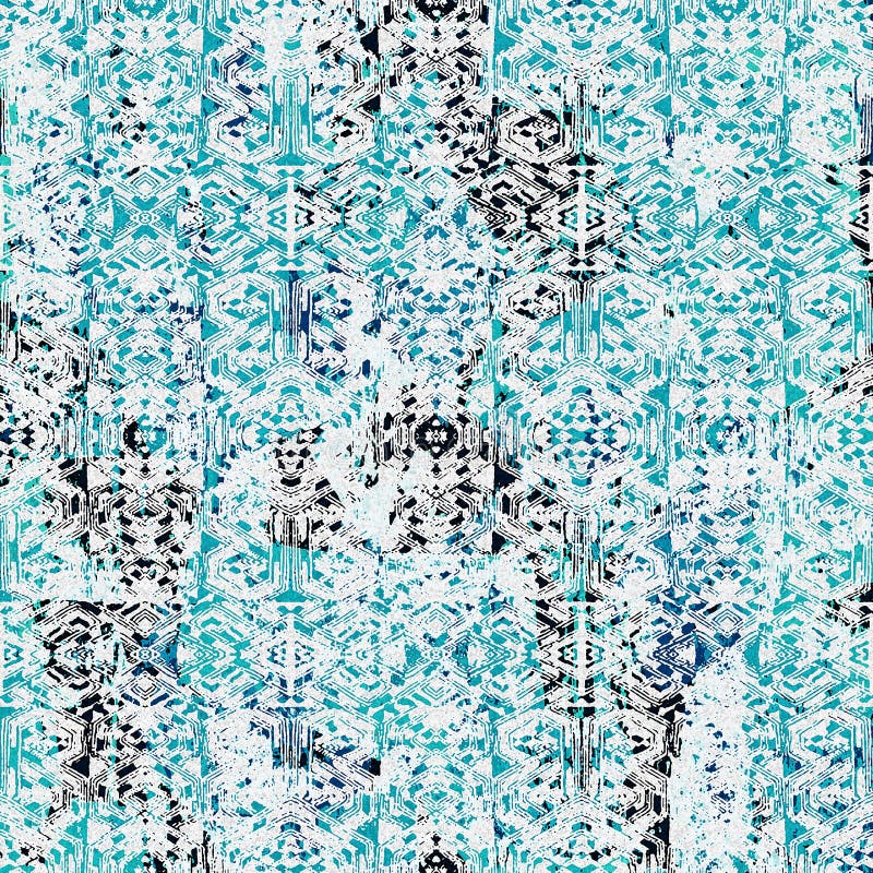 Geometric Boho Style Tribal Pattern with Distressed Texture and Effect ...
