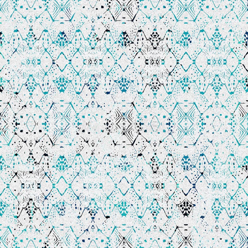 Geometric Boho Style Tribal Pattern with Distressed Texture and Effect ...