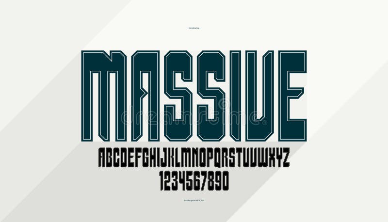 Geometric Bold and Strong Vector Font for Logos and Emblems, Heavy ...
