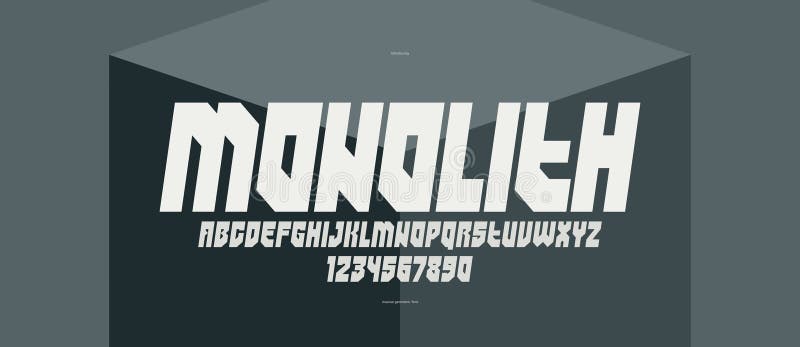 Geometric Bold and Strong Vector Font for Logos and Emblems, Heavy ...