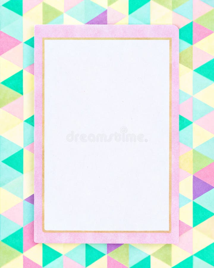 Geometric Border Pattern with Paper Texture and Cotton Candy Dreams ...