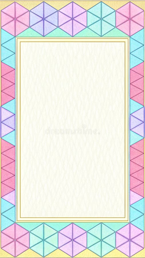 Geometric Border Pattern with Paper Texture and Cotton Candy Dreams ...