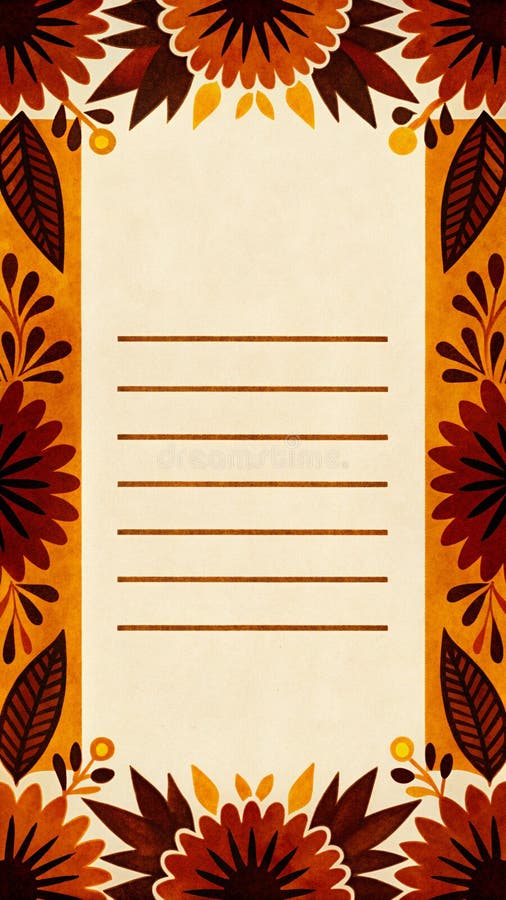 Geometric Border Pattern with Paper Texture and Fiery Sunset Palette ...